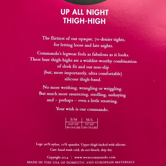 Commando | Accessories | Commando Up All Night Thigh High Opaque Tights ...